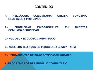 Psicologia comunitaria | PPTX