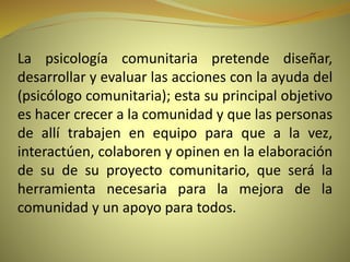 Psicologia comunitaria | PPT | Descarga Gratuita
