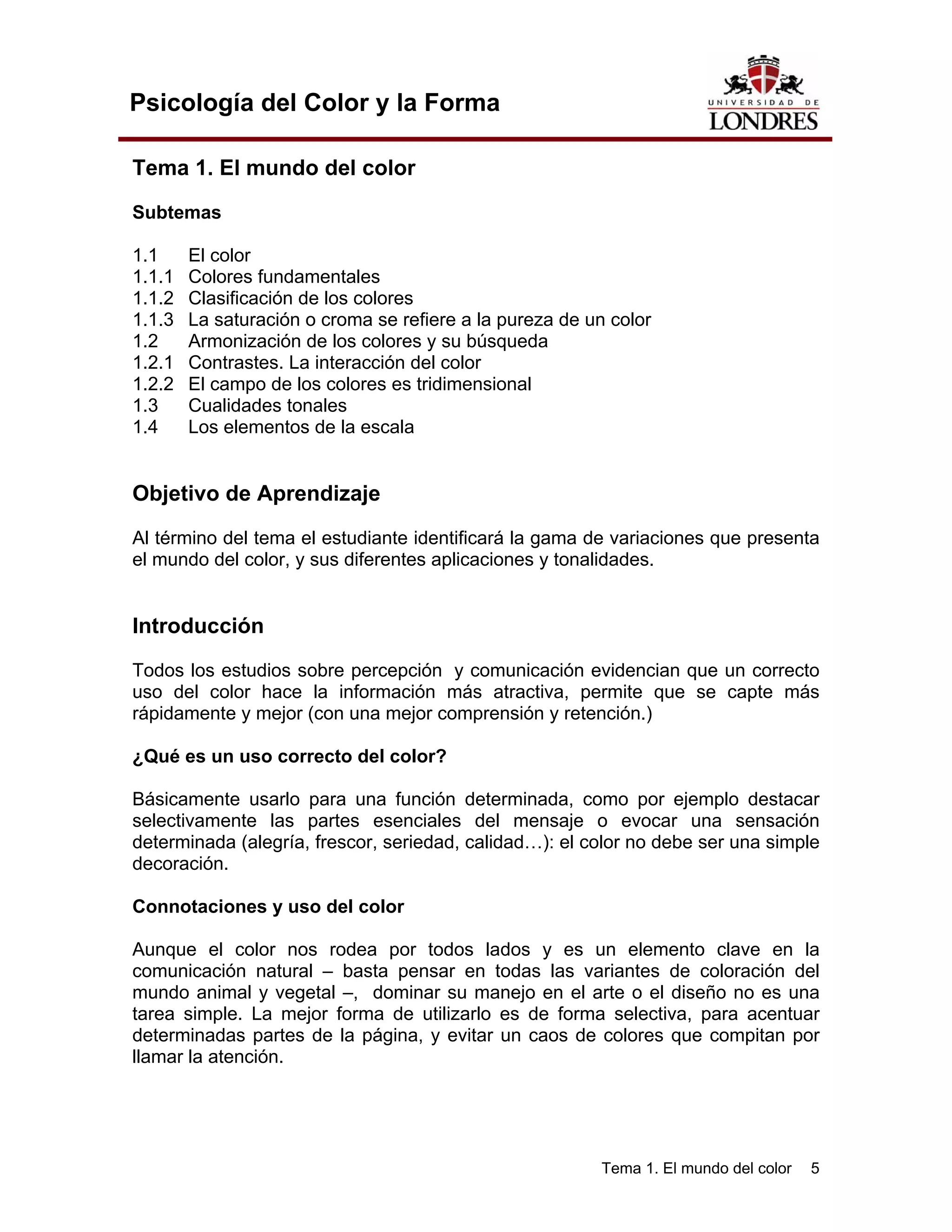 Psicologia del color y la forma | PDF