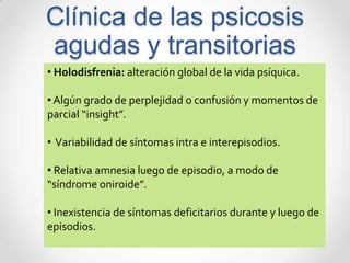 Psicosis atípicas y transitorias m.sánchez | PPTX
