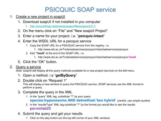 PSICQUIC tutorial | PPT