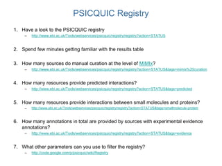 PSICQUIC tutorial | PPT