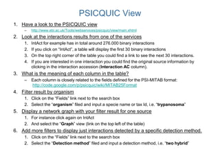 PSICQUIC tutorial | PPT