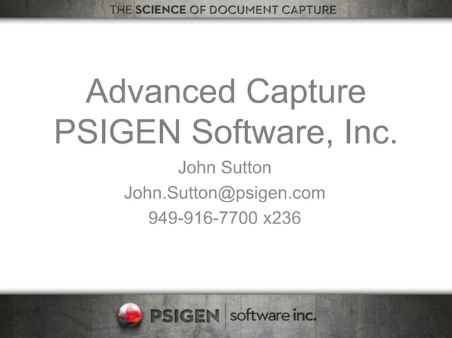PSIGEN Document Capture | PPT