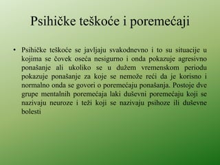 Psihički poremećaji | PPTX