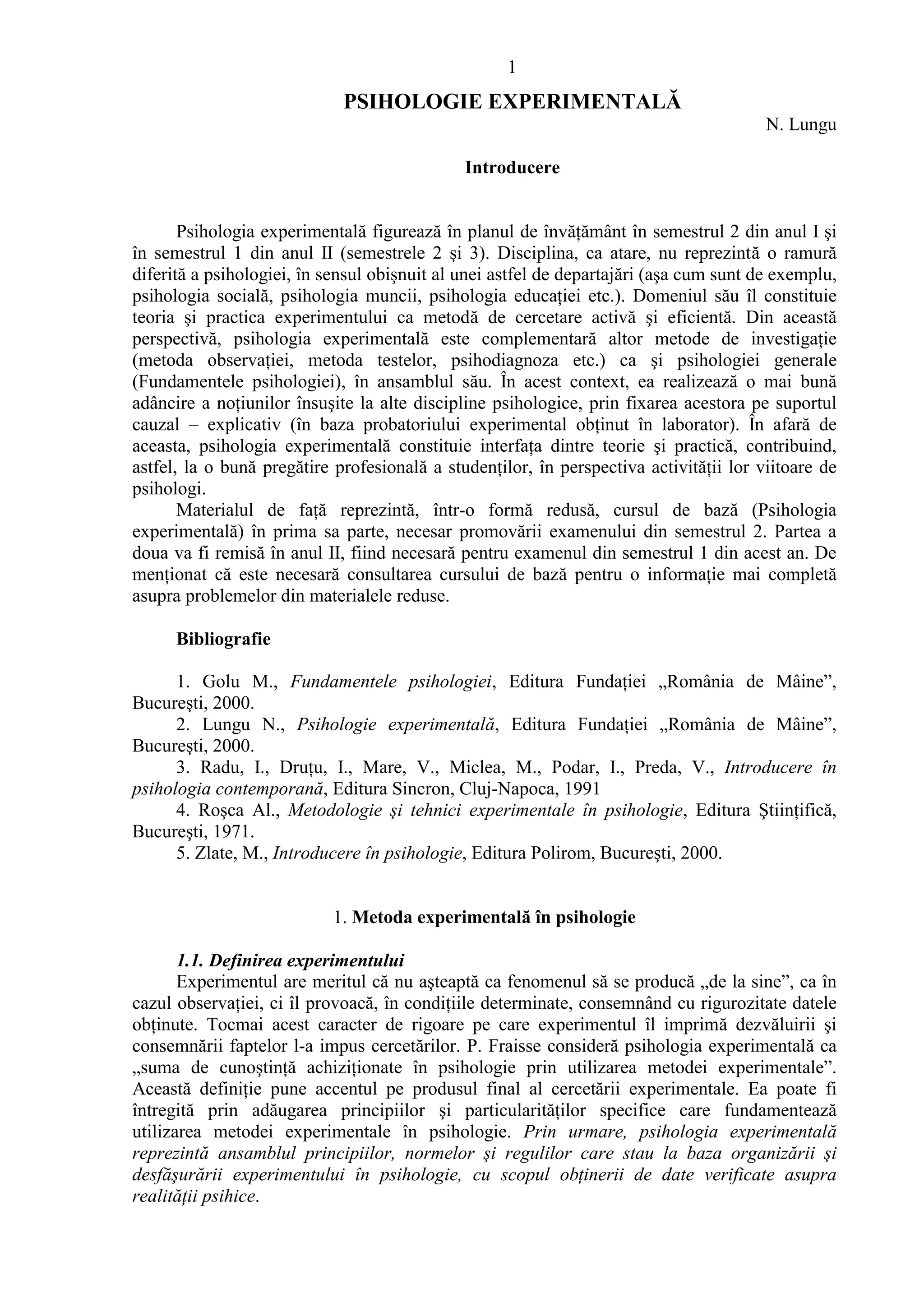 Psihologie experimentala | PDF