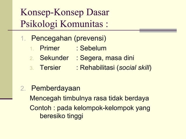 Psi klinis psikologi komunitas | PPT