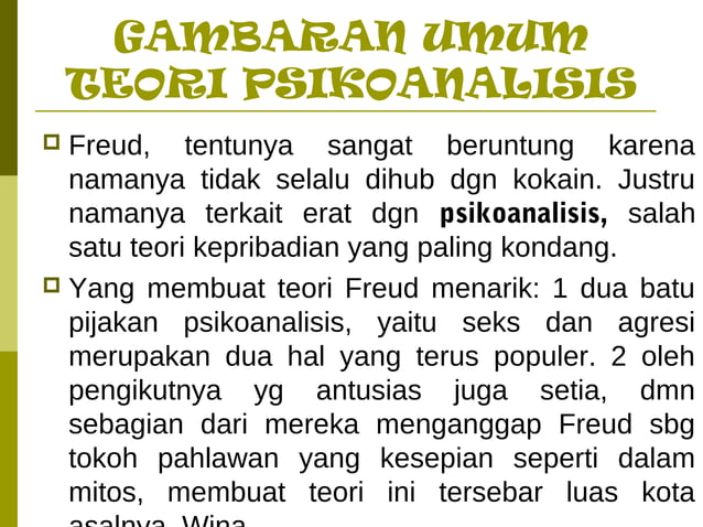 Psikoanalisis Freud Ppt