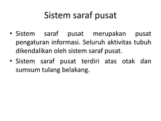 sistem saraf pusat | PPTX
