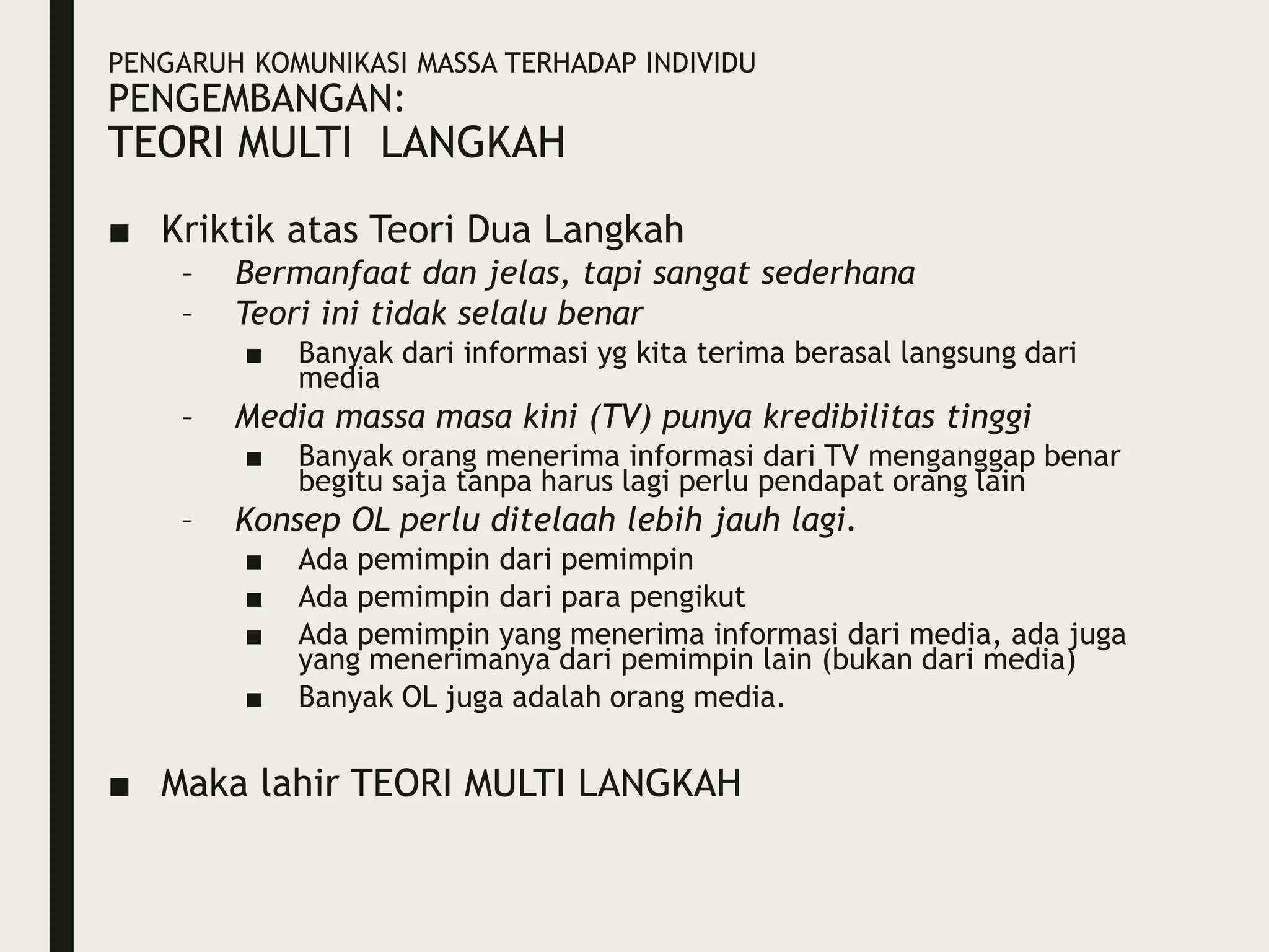 Teori Komunikasi-Efek Two Step Flow Comm.ppt