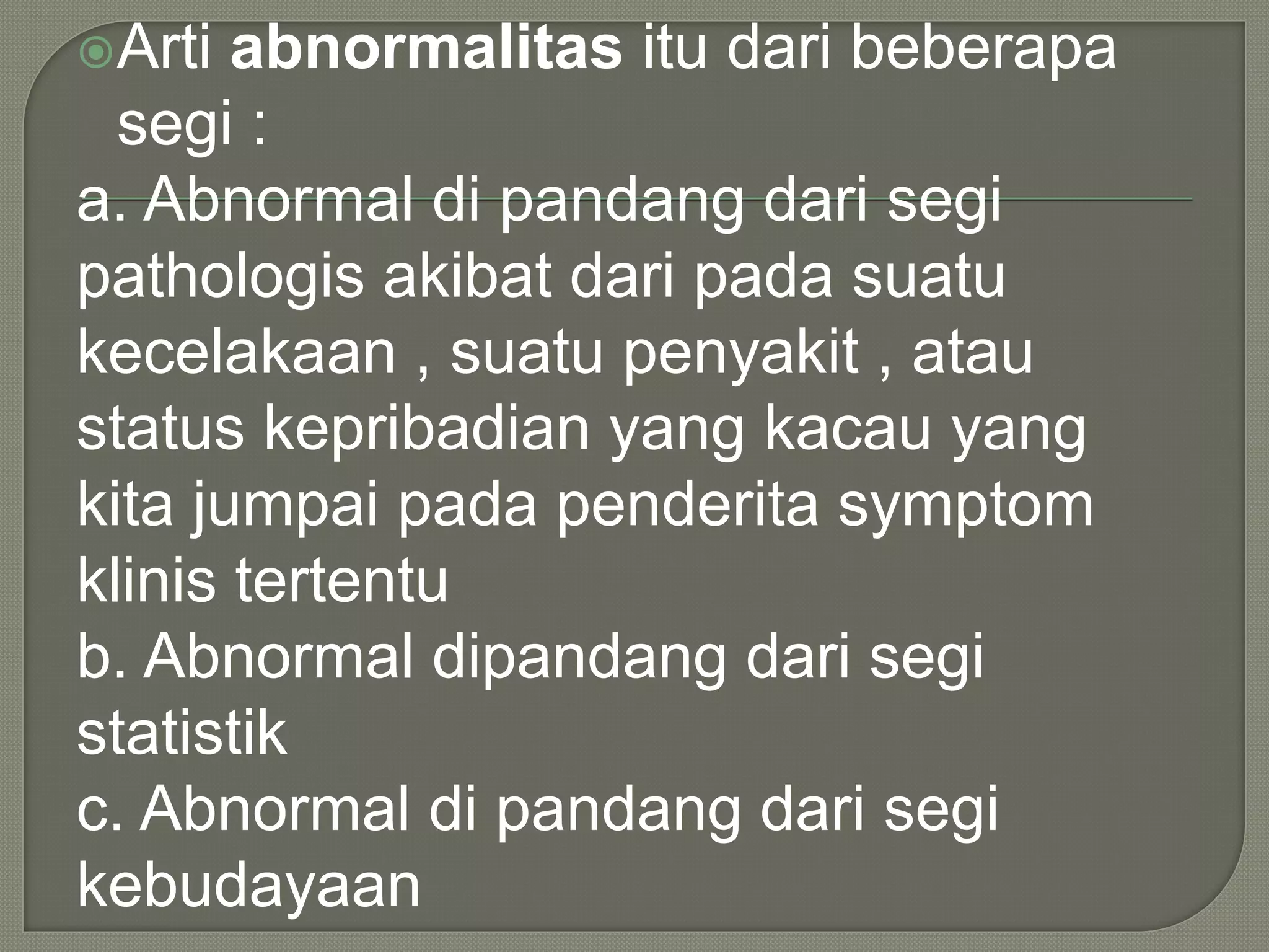 Psikologi abnormal | PPTX