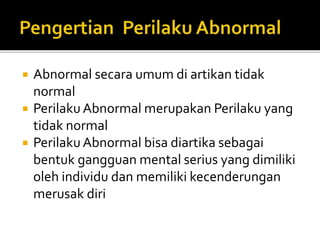 Psikologi abnormal dan metode terapi | PPSX