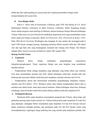 Teori Evolusioner dan Psikologi Evolusioner dalam Psikologi Belajar | DOCX