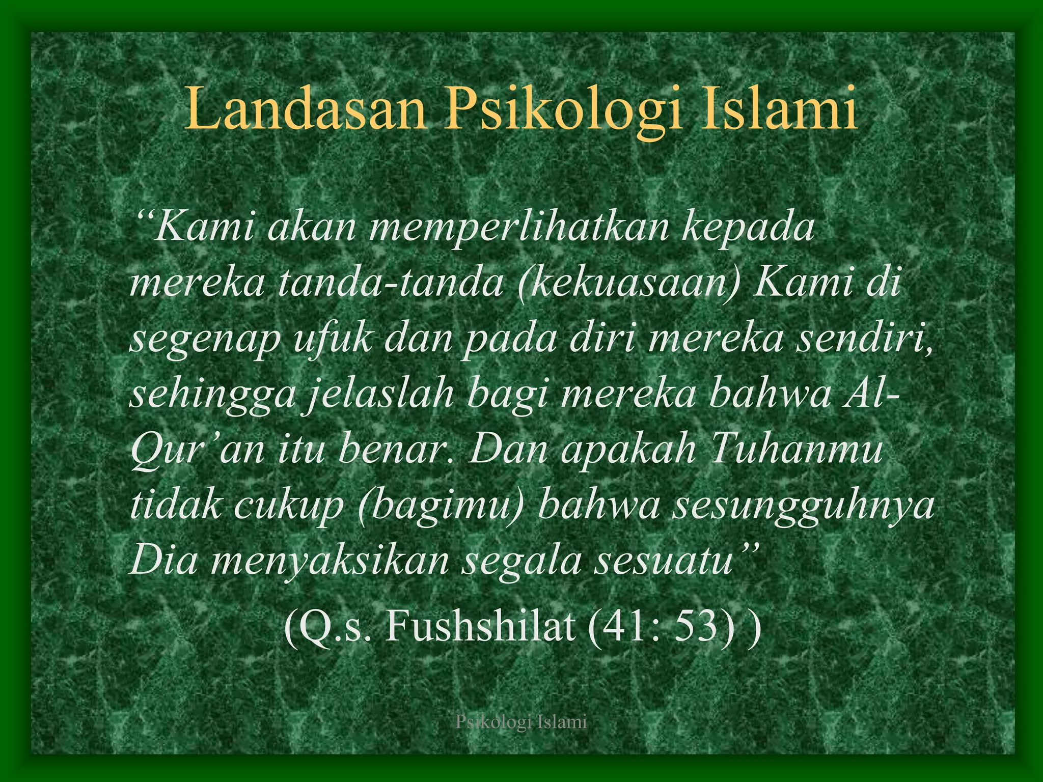 Struktur dan Dinamika Kepribadian Dalam Islam | PPT