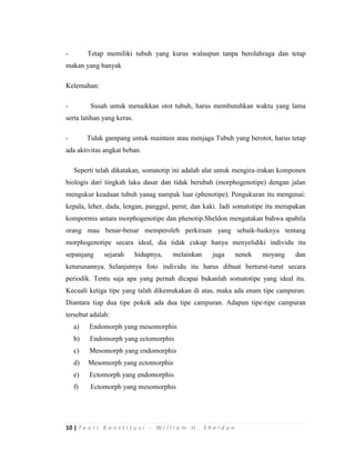 Psikologi konstitusi william herbert Sheldon | PDF