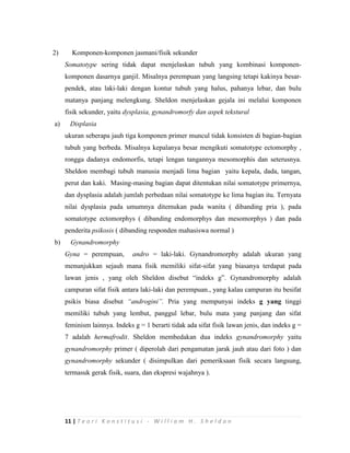 Psikologi konstitusi william herbert Sheldon | PDF