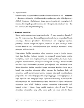 Psikologi konstitusi william herbert Sheldon | PDF