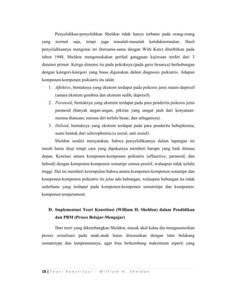 Psikologi konstitusi william herbert Sheldon | PDF