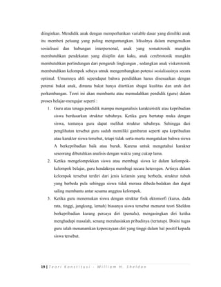 Psikologi konstitusi william herbert Sheldon | PDF