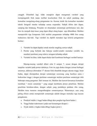 Psikologi konstitusi william herbert Sheldon | PDF