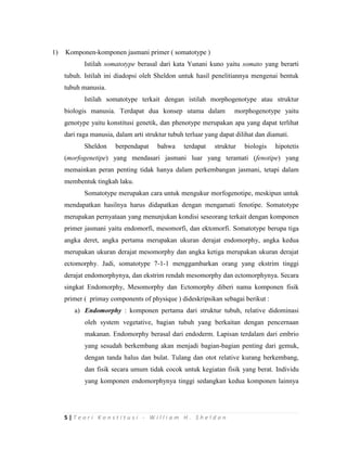 Psikologi konstitusi william herbert Sheldon | PDF