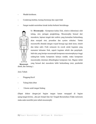 Psikologi konstitusi william herbert Sheldon | PDF