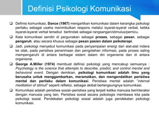 Psikologi Komunikasi dan bagaimana manusia mengenal komunikasi diri dan ...