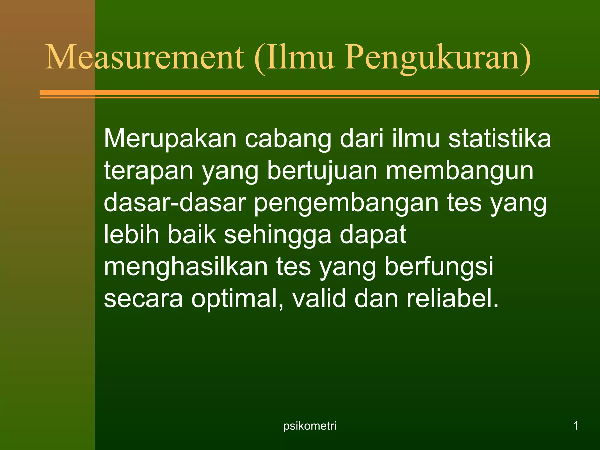 Psikometri1 | PPT