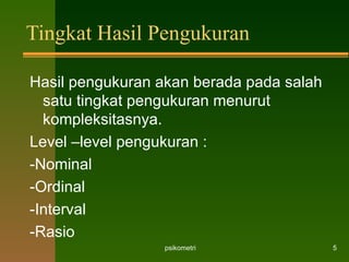 Psikometri 1 | PPT