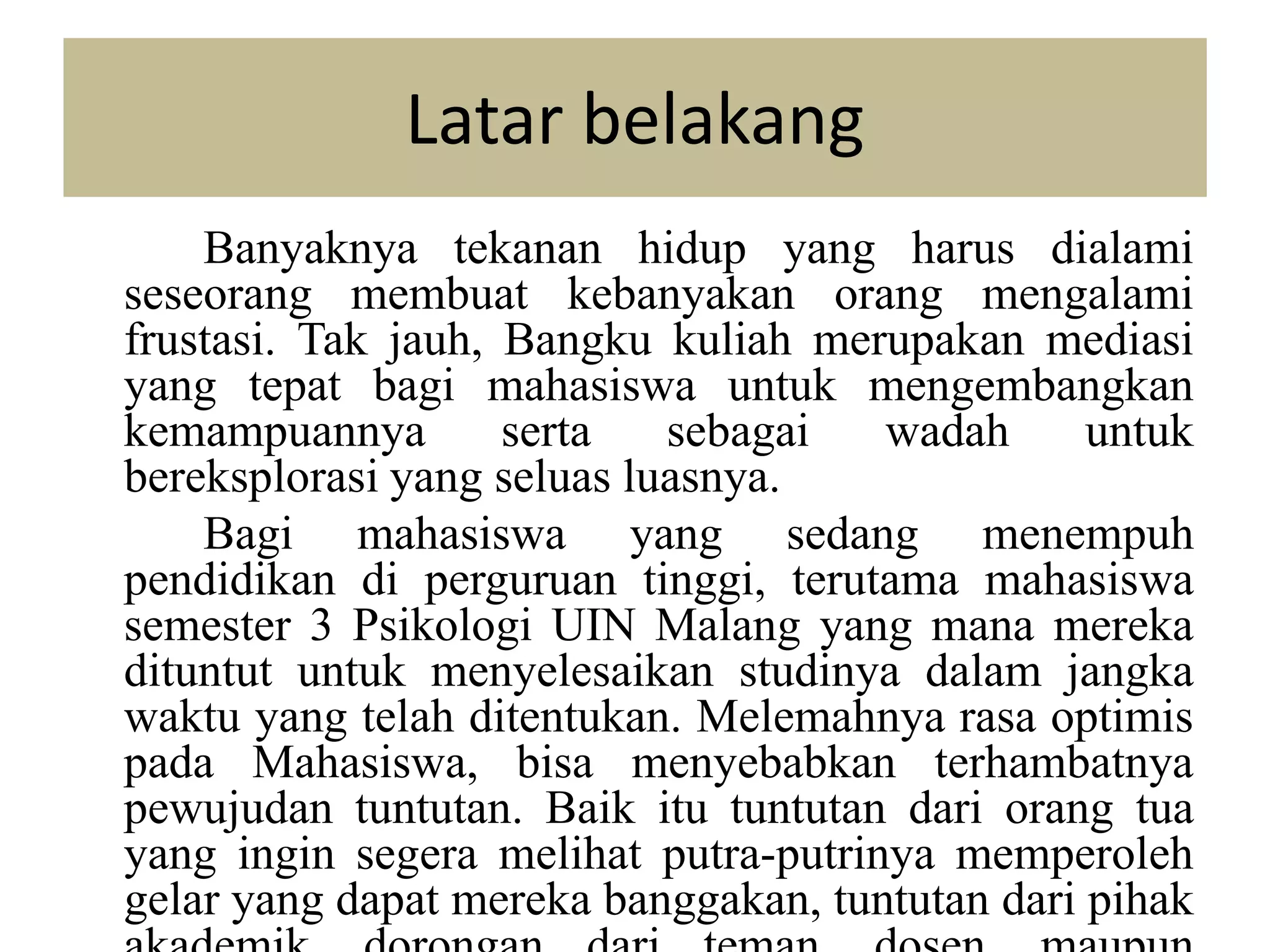 Psikometri - optimisme | PPTX