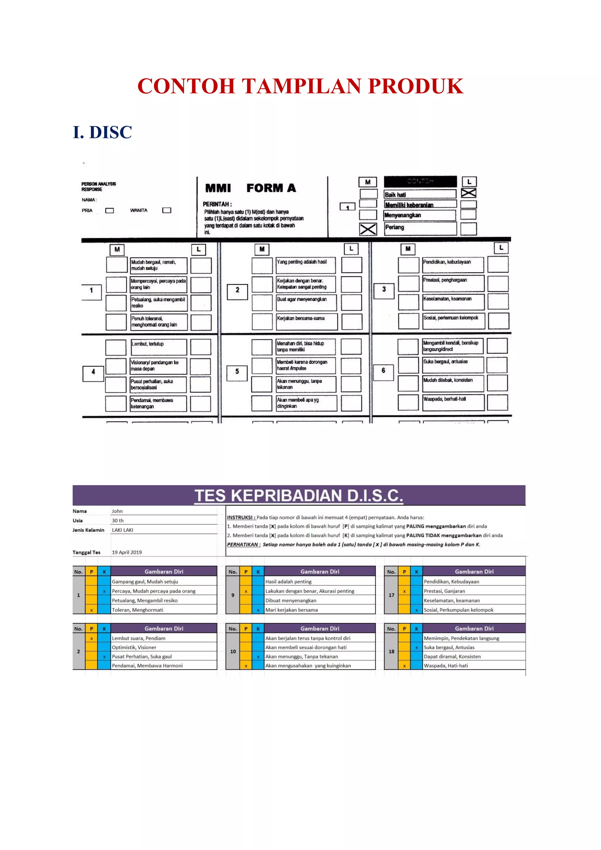 Psikotes kepribadian dan software skoringnya - papi kostick dan disc | PDF