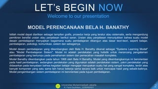 Pengembangan sistem istruksional Model Banathy Bg Faarid.pptx