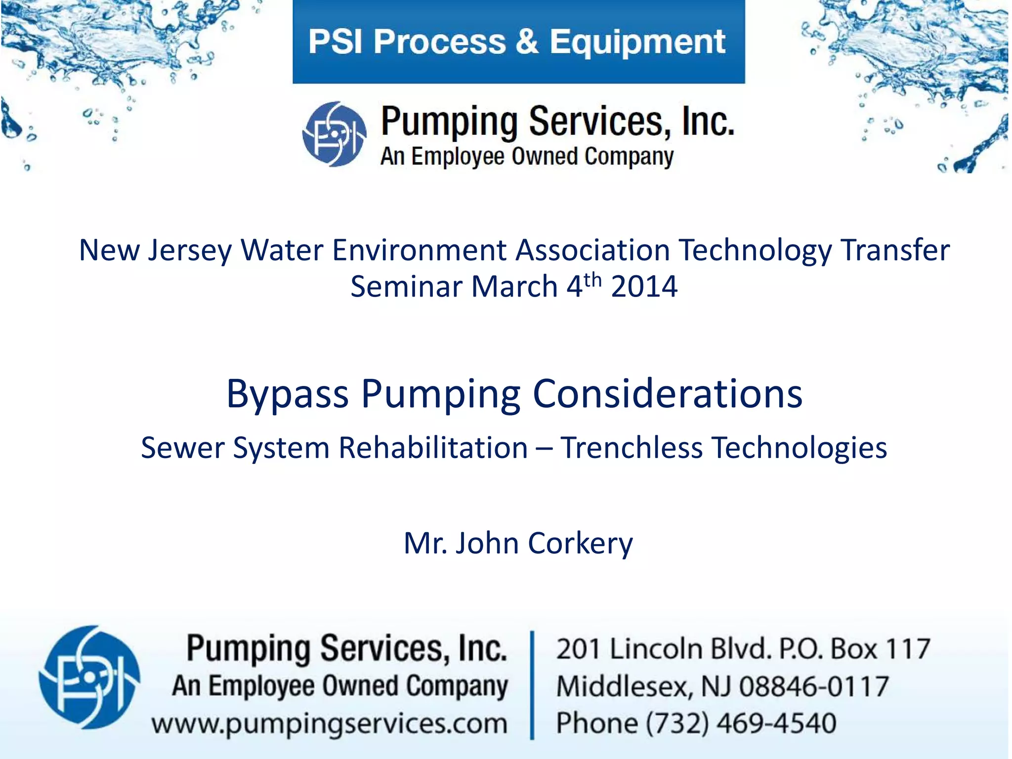 Psi njwea bypass-pumping_ trenchless_technology | PDF