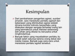 Agresi (Psikologi Sosial) | PPTX