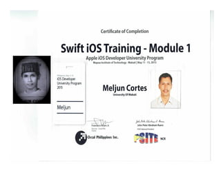 PSITE Certificate Swift iOS Training Module 1 | PDF