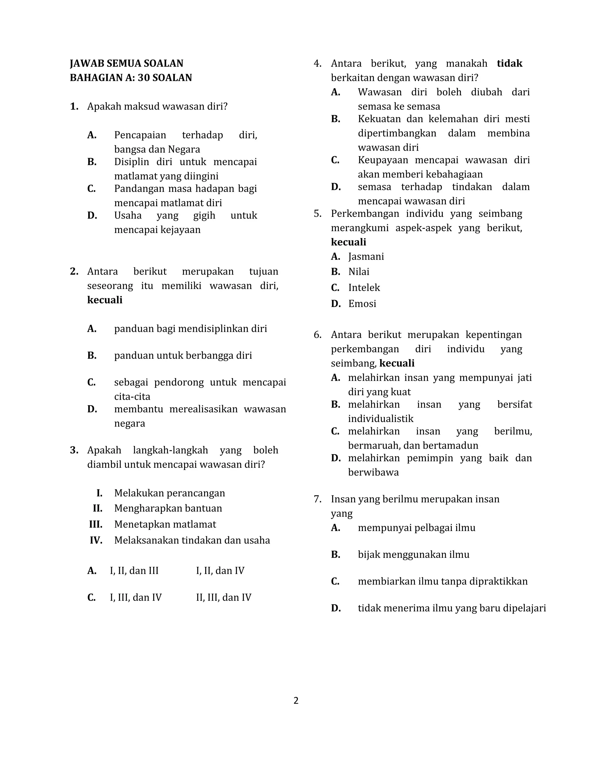 Psk tingkatan 4 | PDF