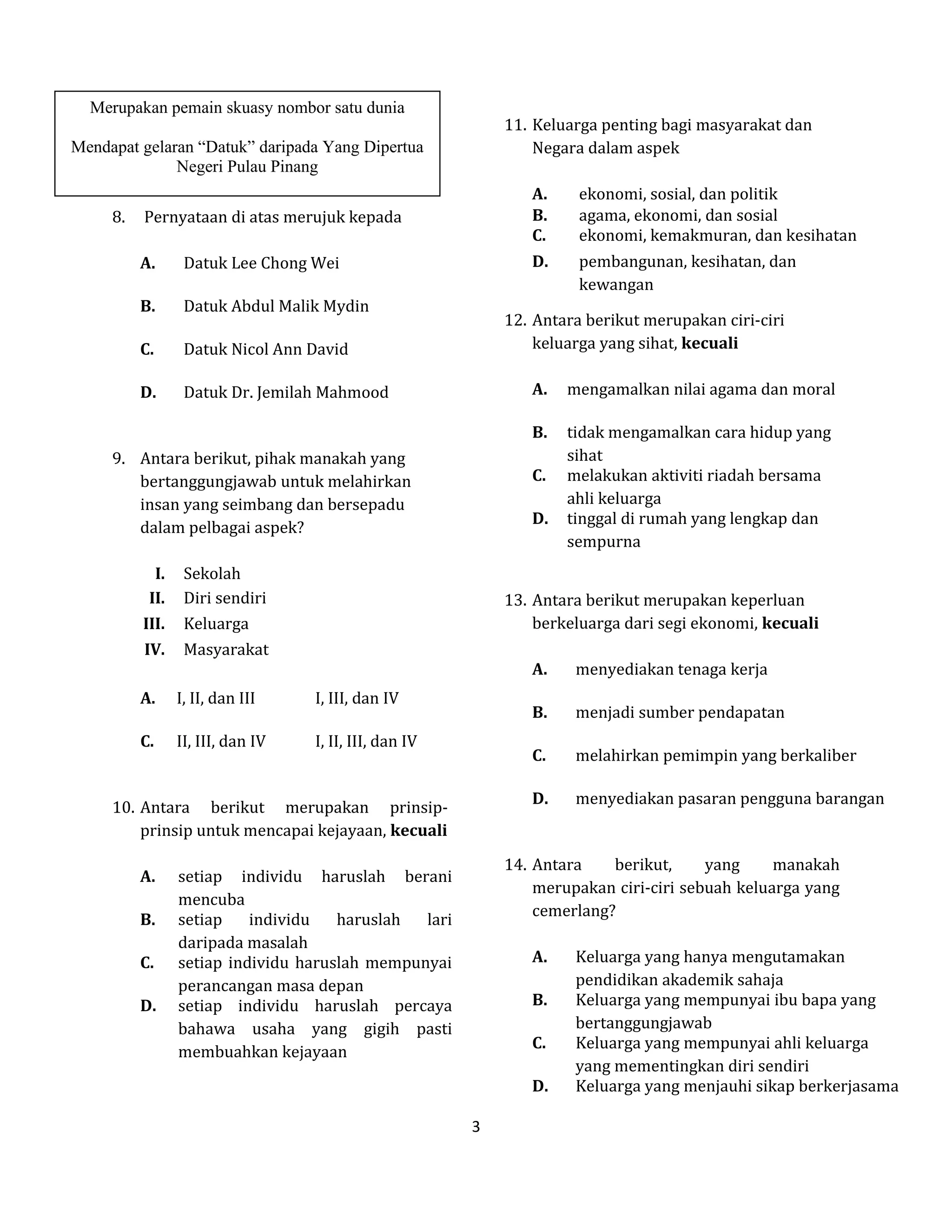 Psk tingkatan 4 | PDF