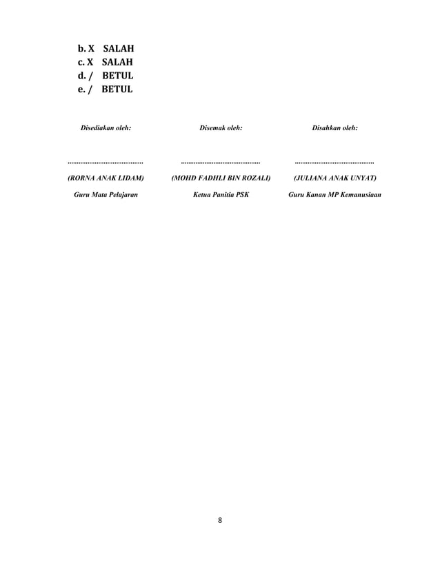 Psk tingkatan 4 | PDF
