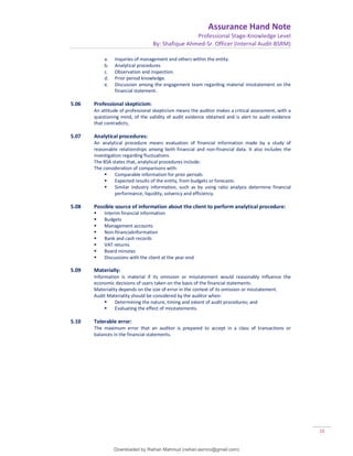 psk-assurance-hand-note.pdf | Business Accounting & Finance | Business