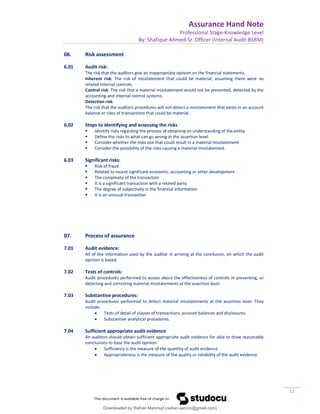 psk-assurance-hand-note.pdf | Business Accounting & Finance | Business