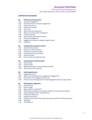 psk-assurance-hand-note.pdf | Business Accounting & Finance | Business