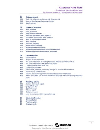 psk-assurance-hand-note.pdf | Business Accounting & Finance | Business