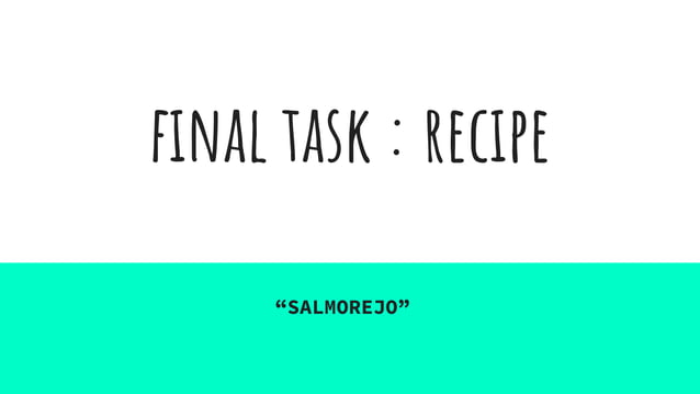 Final task : recipe | PPT