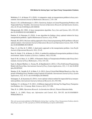 PSK Method for Solving Type-1 and Type-3 Fuzzy Transportation Problems | PDF