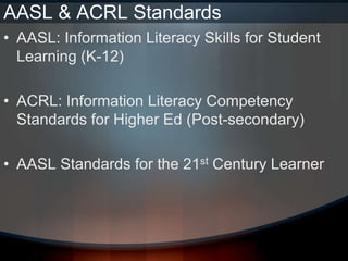 PSLA09 First Year College Students & Information Literacy | PPTX