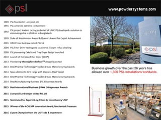 Psl company overview 2016 | PPT