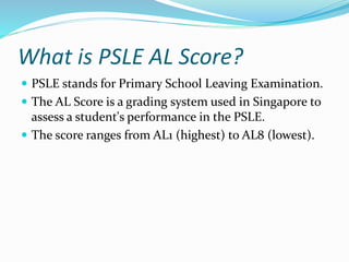 PSLE AL Score.pptx | Standardized Testing | Educational Assessment