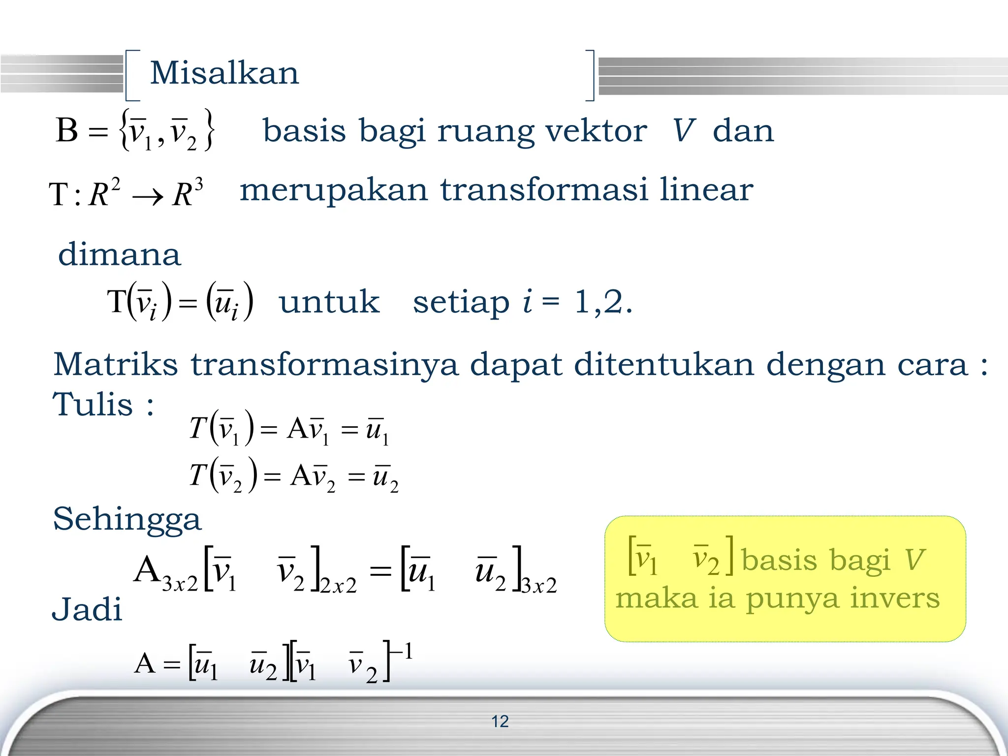 transformasi_linear.pdf tranformasi linier | PDF