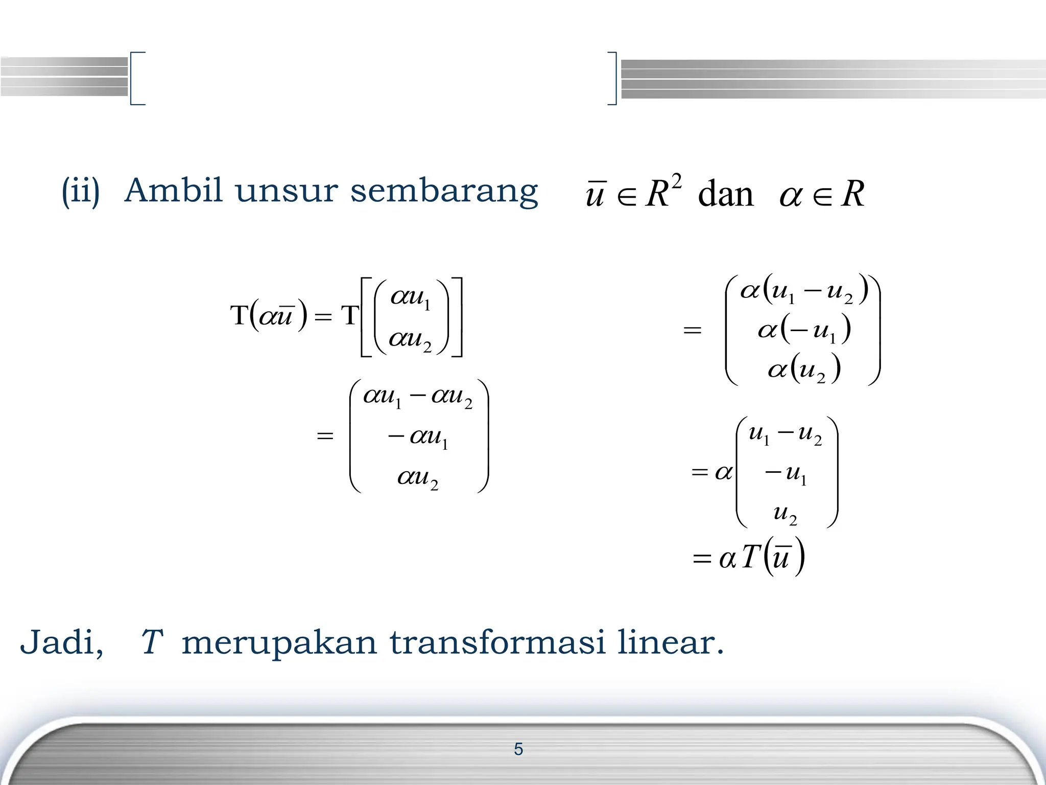 transformasi_linear.pdf tranformasi linier | PDF