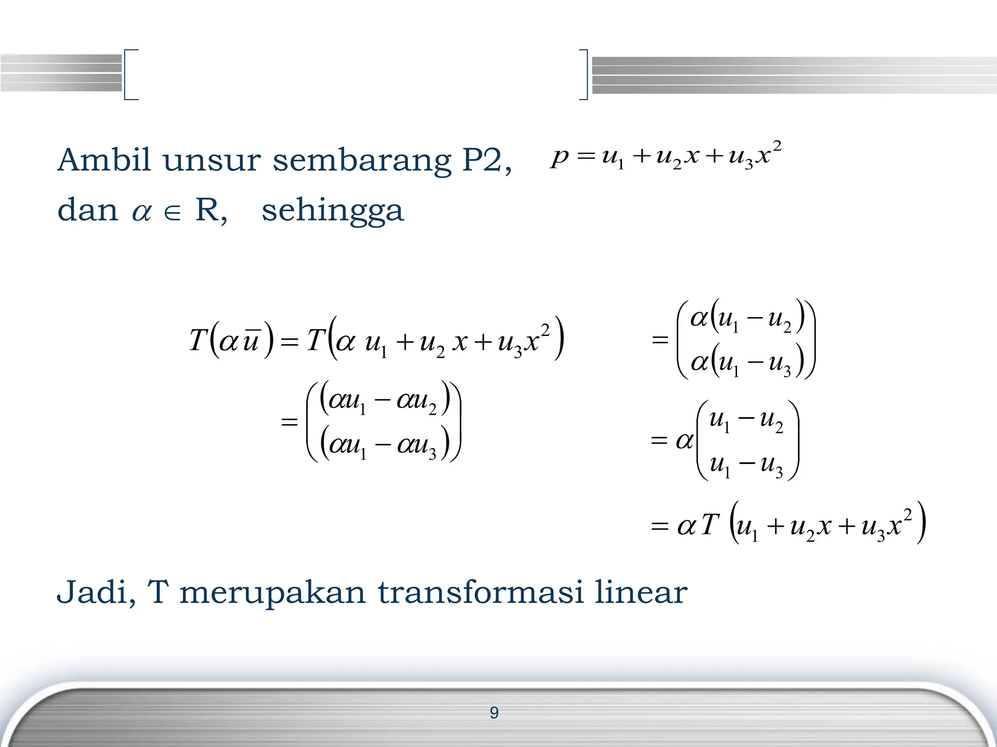 transformasi_linear.pdf tranformasi linier | PDF